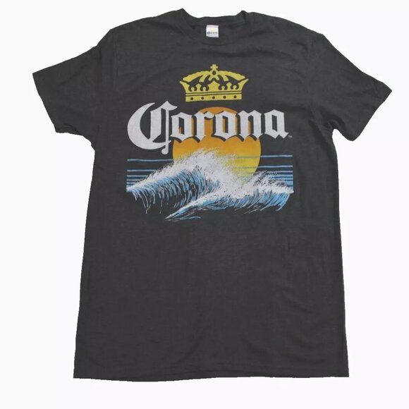 Corona | Shirts | Corona Mens Corona Cerveza Crown Ocean Wave Print ...